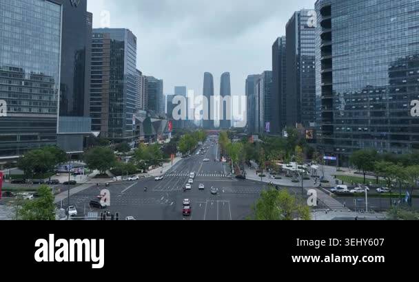 Aerial view of landscape in Shenzhen city, China Stock Video Footage ...