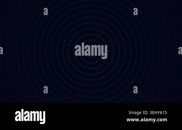 A minimalist black background featuring concentric circles composed of ...