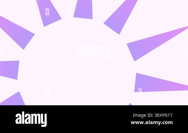 A minimalist graphic design featuring a series of purple triangular ...