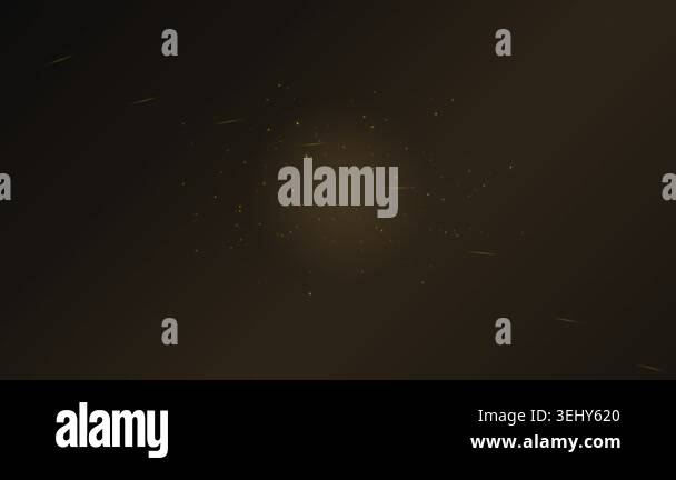 A minimalist abstract composition featuring small, glowing golden ...