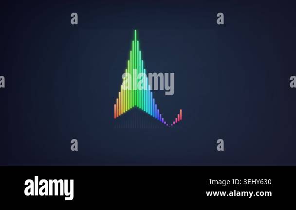 A sleek, modern digital visualization of an audio sound wave featuring ...