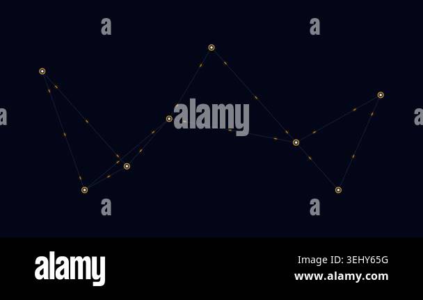A minimalist digital illustration featuring a geometric constellation ...