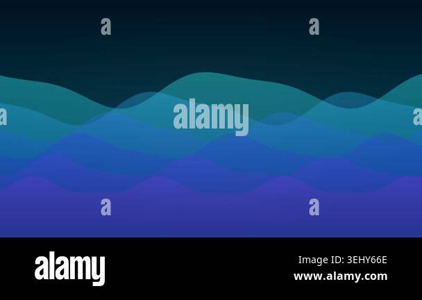 A minimalist digital artwork featuring smooth, overlapping wave ...