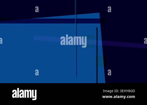 Abstract geometric composition with overlapping translucent blue shapes ...