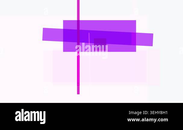 Abstract composition of overlapping purple and pink rectangles and ...