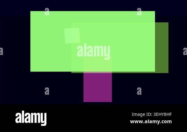 Abstract composition with overlapping geometric shapes in various ...