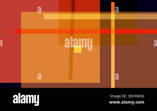 Abstract geometric composition with overlapping rectangles and lines in ...