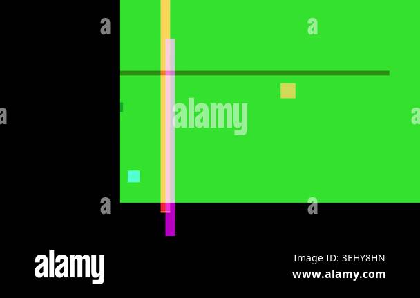 Abstract geometric composition with vibrant green background and ...