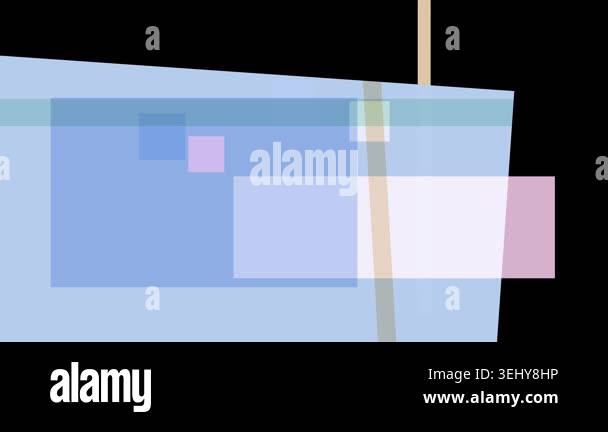 Abstract composition of overlapping translucent geometric shapes in ...