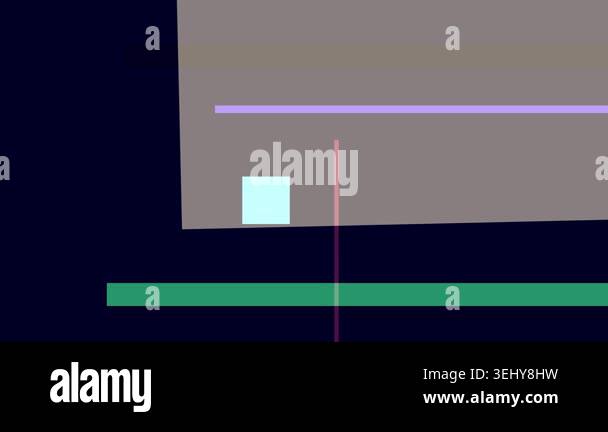 Abstract geometric composition with squares and lines in muted colors ...
