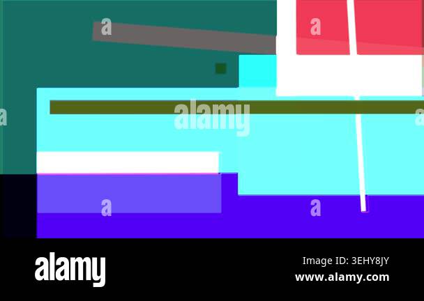 Abstract composition with overlapping geometric shapes in vibrant ...