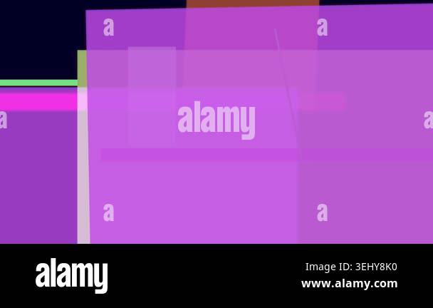 Abstract composition of overlapping translucent purple rectangles and ...