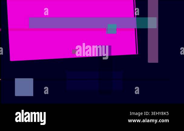 Abstract geometric composition with vibrant pink and purple shapes ...