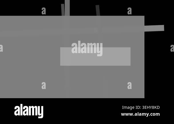 Abstract geometric composition with overlapping gray rectangles and ...
