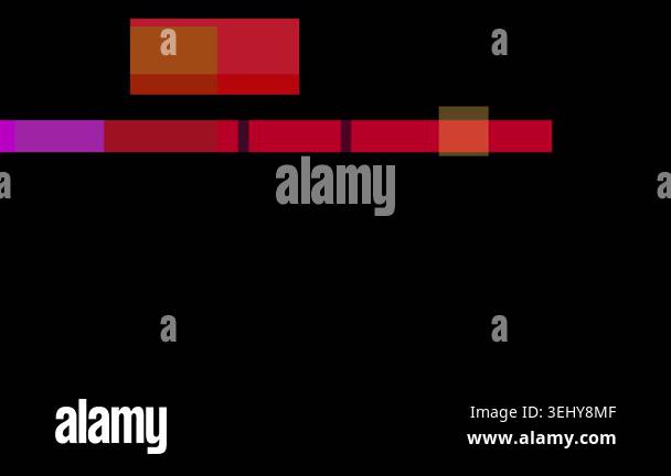 Abstract composition of geometric shapes in shades of red, pink, and ...