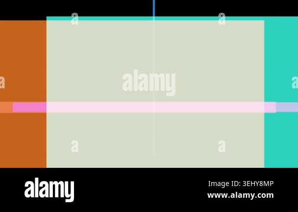 Abstract composition with overlapping geometric shapes in warm and cool ...
