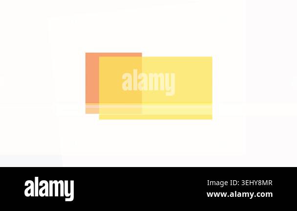 Abstract geometric composition with overlapping yellow and orange ...