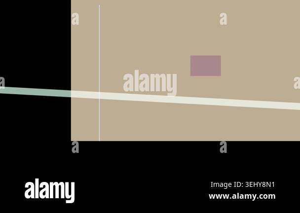 Abstract geometric composition with a diagonal band and a square on a ...