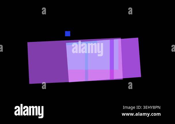 Abstract composition of overlapping translucent purple and blue ...