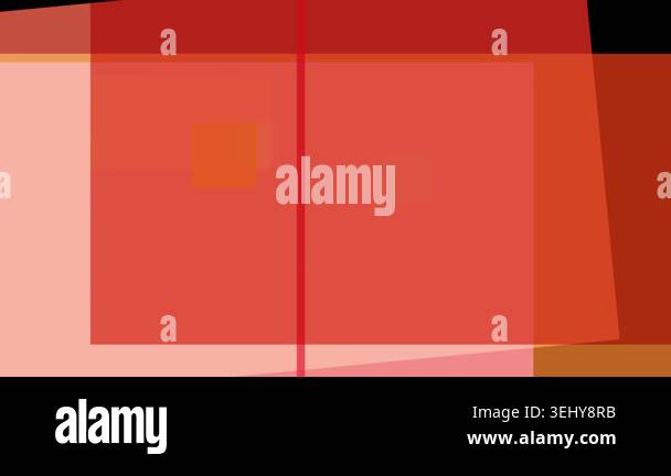 Abstract composition of overlapping translucent orange and red ...