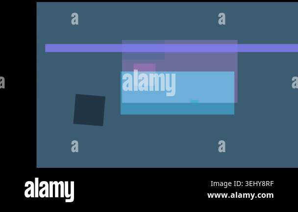 Abstract composition with overlapping translucent geometric shapes in ...