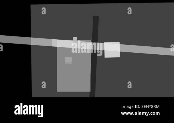 Abstract geometric composition with overlapping rectangles and lines in ...