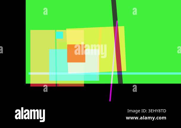 Abstract composition with overlapping translucent geometric shapes in ...