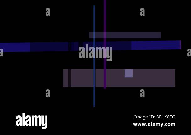 Abstract geometric composition with dark blue and purple rectangles and ...