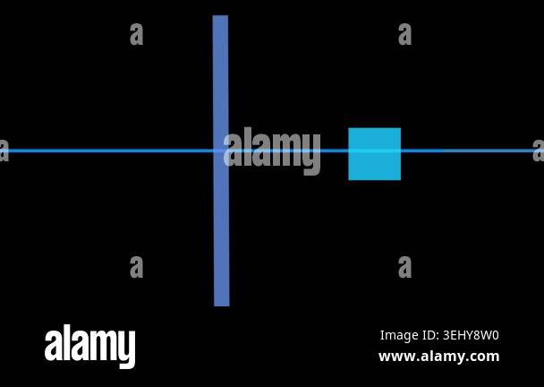 Abstract graphic with intersecting blue lines and a small blue ...