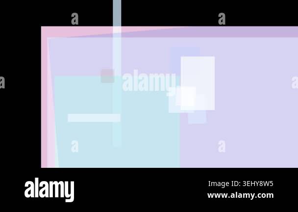 Abstract composition of overlapping translucent geometric shapes in ...