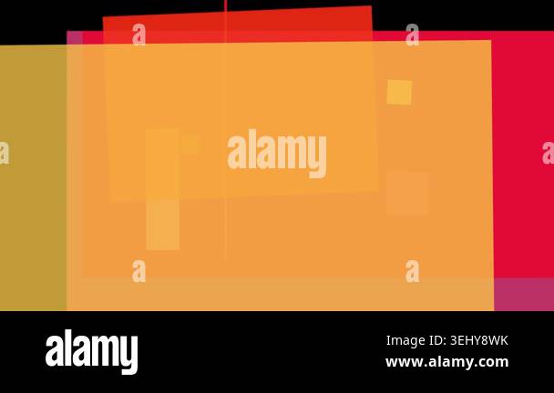 Abstract composition of overlapping translucent rectangles in warm ...