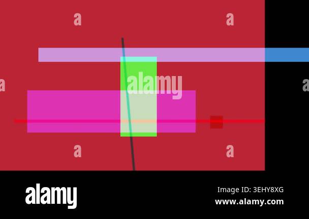 Abstract composition with overlapping geometric shapes in vibrant ...
