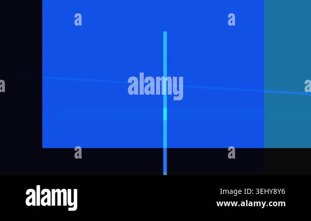 Abstract geometric composition with intersecting blue lines and ...