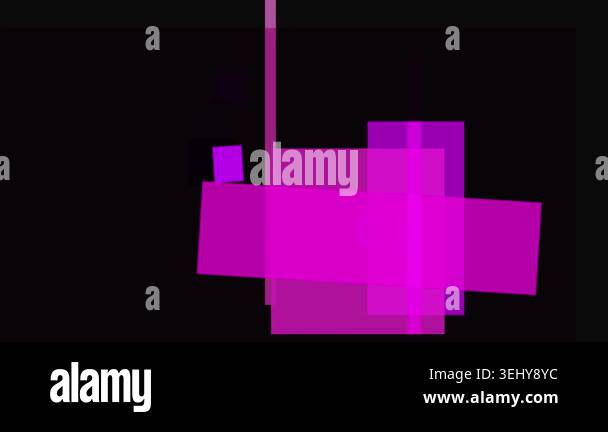 Abstract composition of overlapping pink and purple geometric shapes on ...