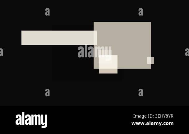 Abstract composition of overlapping beige and cream rectangles on a ...