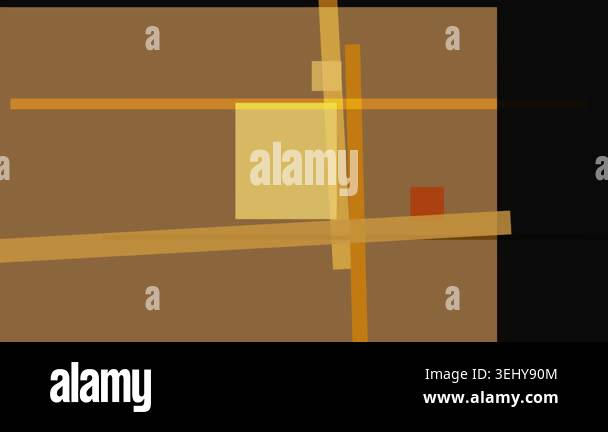 Abstract geometric composition with overlapping translucent shapes and ...