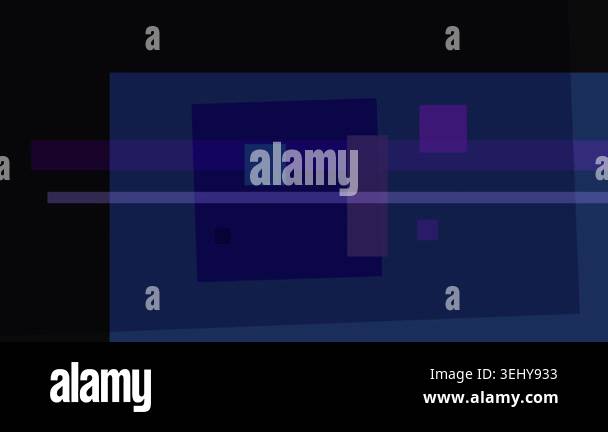 Abstract geometric composition with overlapping translucent blue and ...