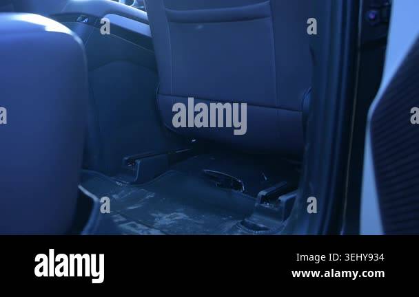 Electric seat drive of a modern electric car. A tidy car interior ...