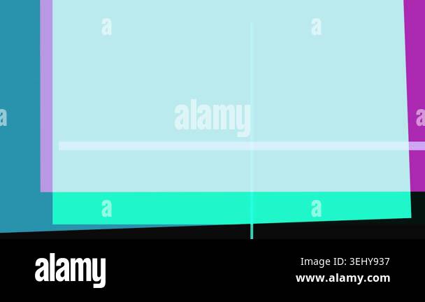 Abstract geometric composition with overlapping translucent rectangles ...