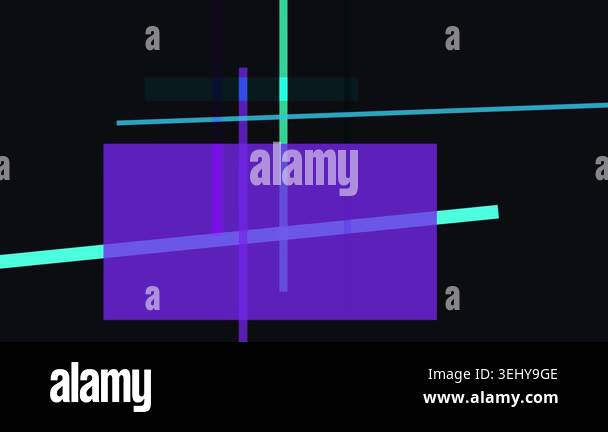 Abstract geometric composition with overlapping purple rectangle and ...