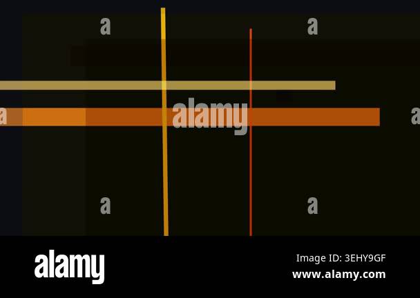 Abstract composition with horizontal and vertical lines in warm colors ...