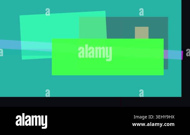 Abstract composition of overlapping translucent geometric shapes in ...