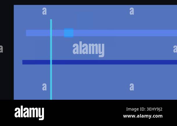 Abstract geometric composition with intersecting horizontal and ...
