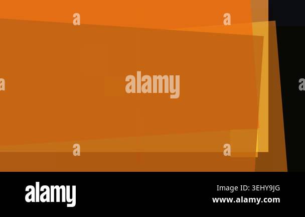Abstract geometric composition with overlapping orange and black shapes ...