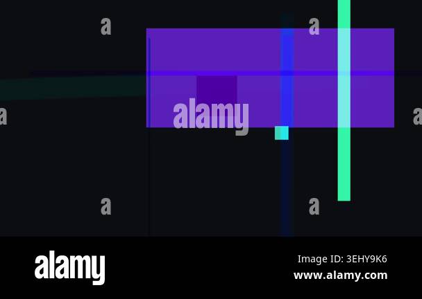 Abstract geometric composition with overlapping translucent purple and ...