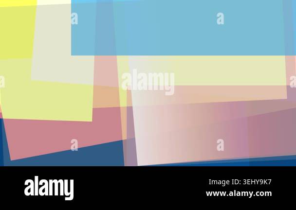 Abstract overlapping rectangles and squares in pastel and bright colors ...