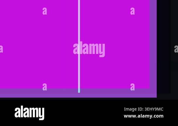 A vibrant magenta rectangle is divided by a thin light blue line, set ...