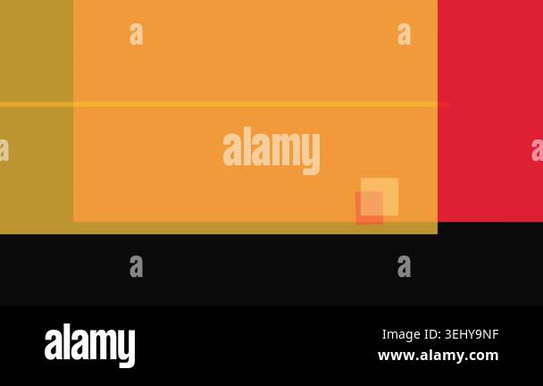 Abstract composition with overlapping geometric shapes in warm colors ...
