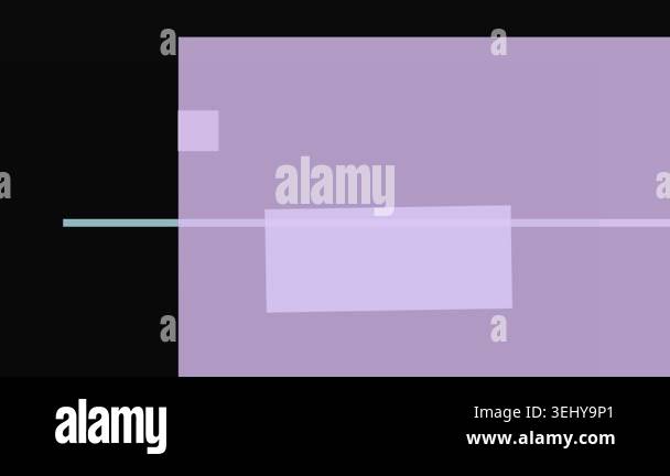 Abstract geometric composition with purple and light purple shapes on a ...