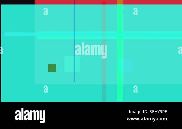 Abstract geometric composition with overlapping translucent rectangles ...